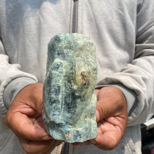 892g Large Raw Blue-Green Aquamarine Beryl Crystal Prism Rough Healing ...