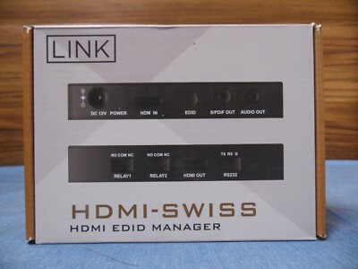 NEW LINK HDMI-SWISS HDMI EDID MANAGER Automatic Controller Relay RS232 ...