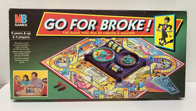 Vintage Go For Broke Board Game by MB Games 1993 Original Box Complete ...