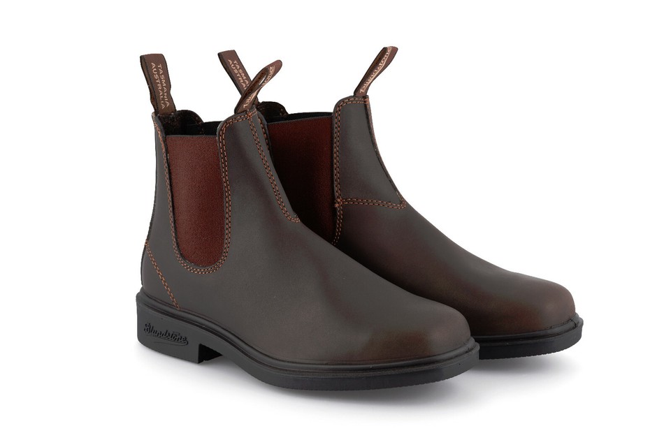 Blundstone 062 Stout Brown Unisex Leather Square-Toe Chelsea Boot | eBay UK