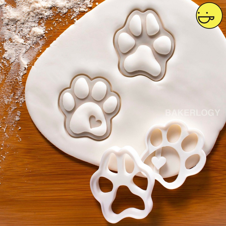 Cute and Realistic Dog Paw Prints cookie cutters paws footprints ...