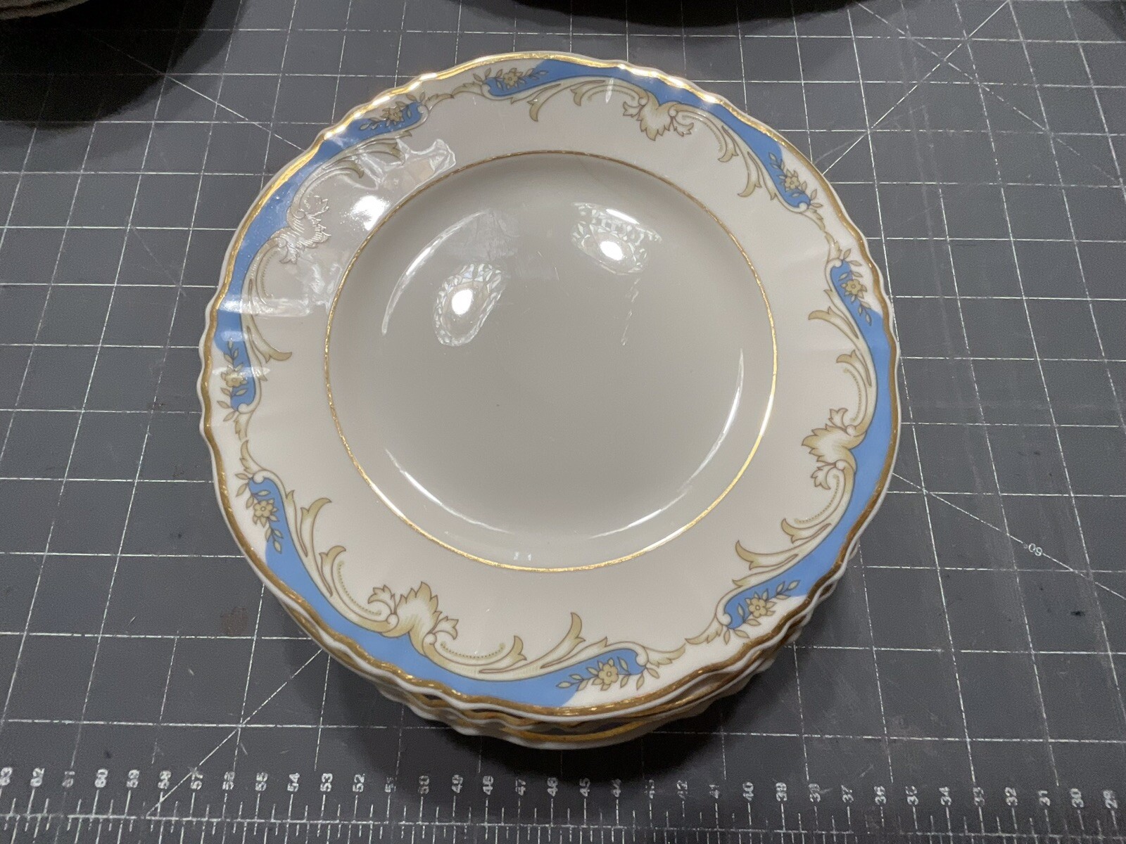 Vintage Syracuse China Federal CARVEL Blue 6 1/2” Bread Plate - 3 ...