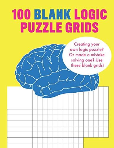 100 Blank Logic Puzzle Grids by Media, Clarity Book The Fast Free ...