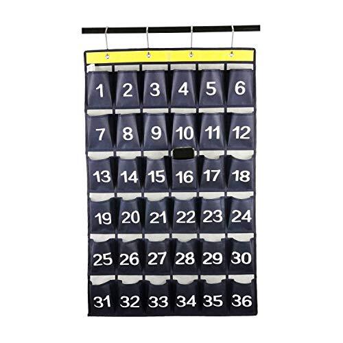 Numbered Cell Phones and Calculator Holder Classroom Pocket Chart Wall ...