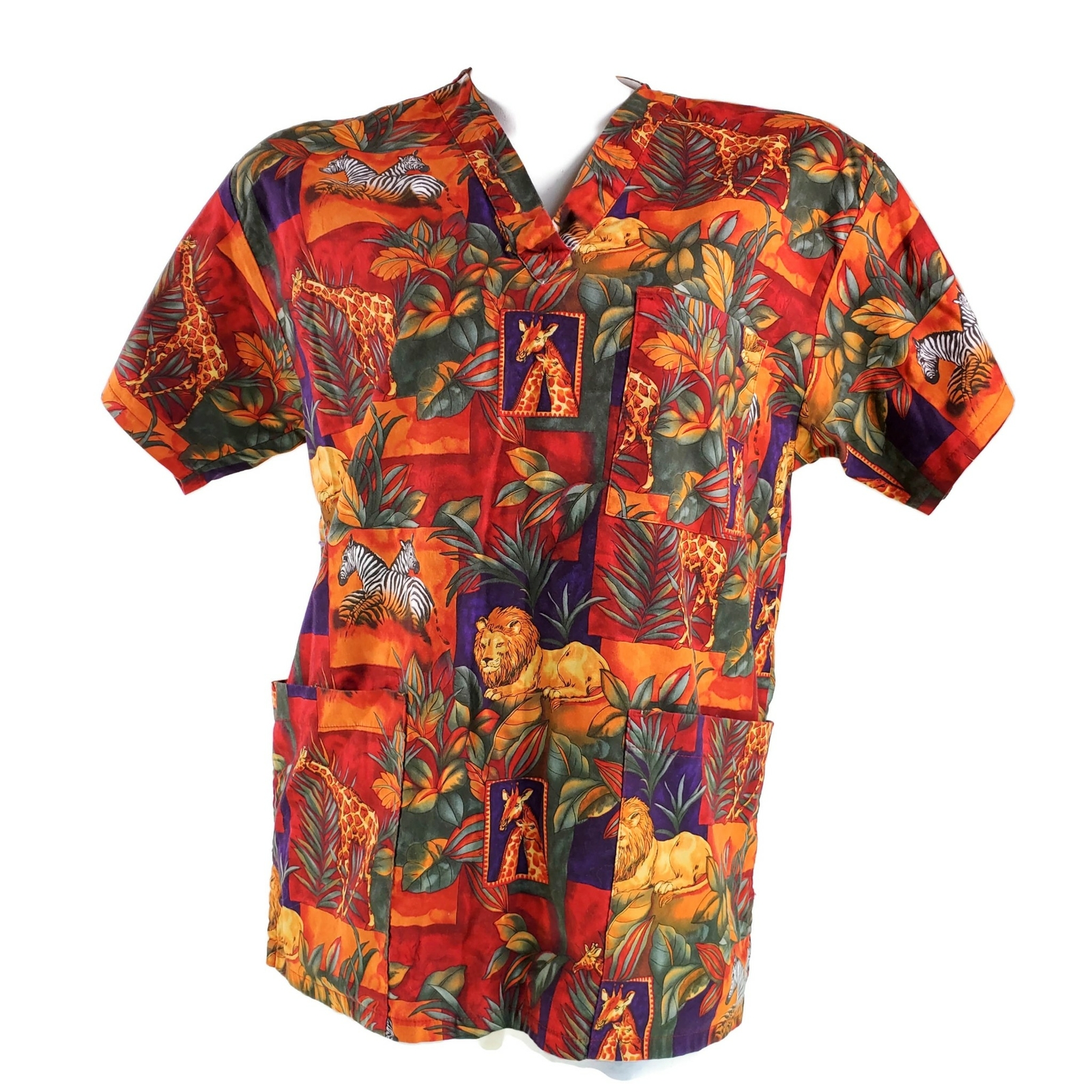 Peaches Uniforms Small Jungle Animals Zebras Giraffes… - Gem