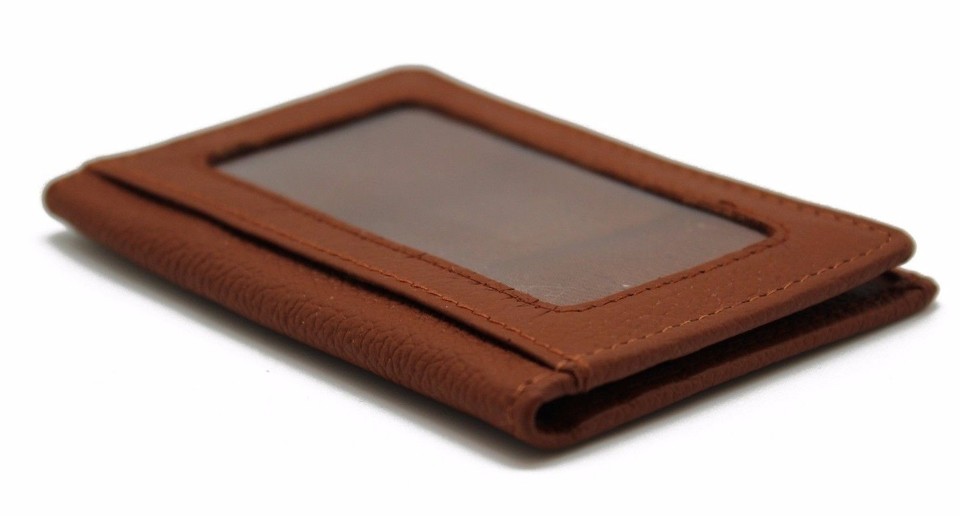 Men's Slim Front Pocket Wallet Classic Leather Wallet With Driver ...