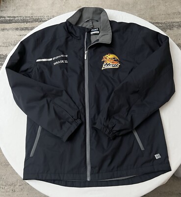 Bauer Team Jacket Mens Medium Black Vented Full Zip Lined Hockey Coat ...