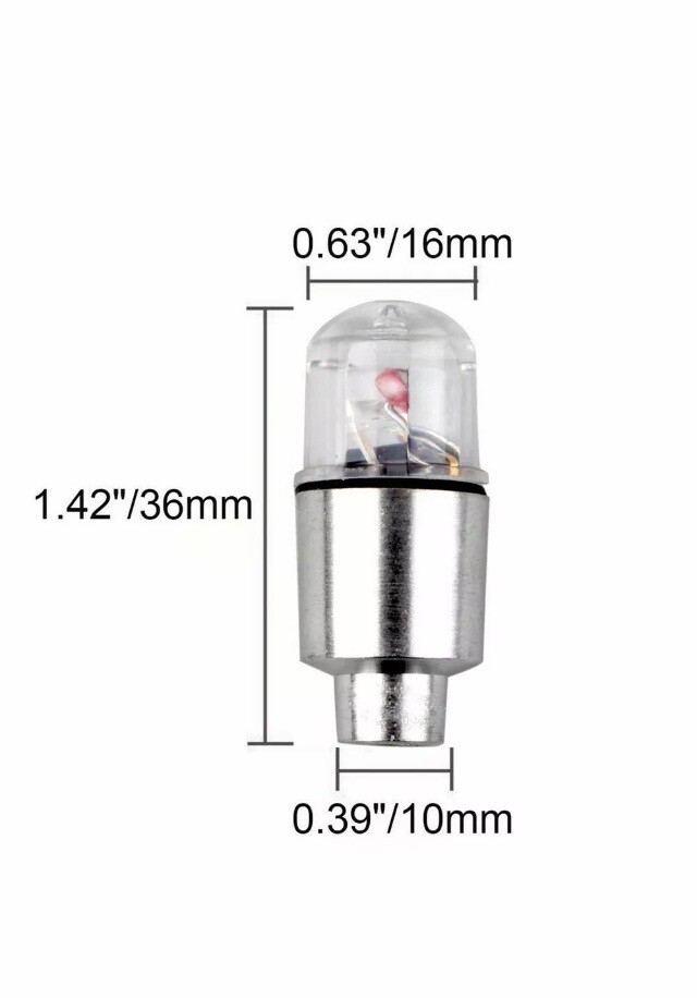 LED Orange Light Flashing 2X Tire Wheel Valve Stem Caps Motorcycle Car ...