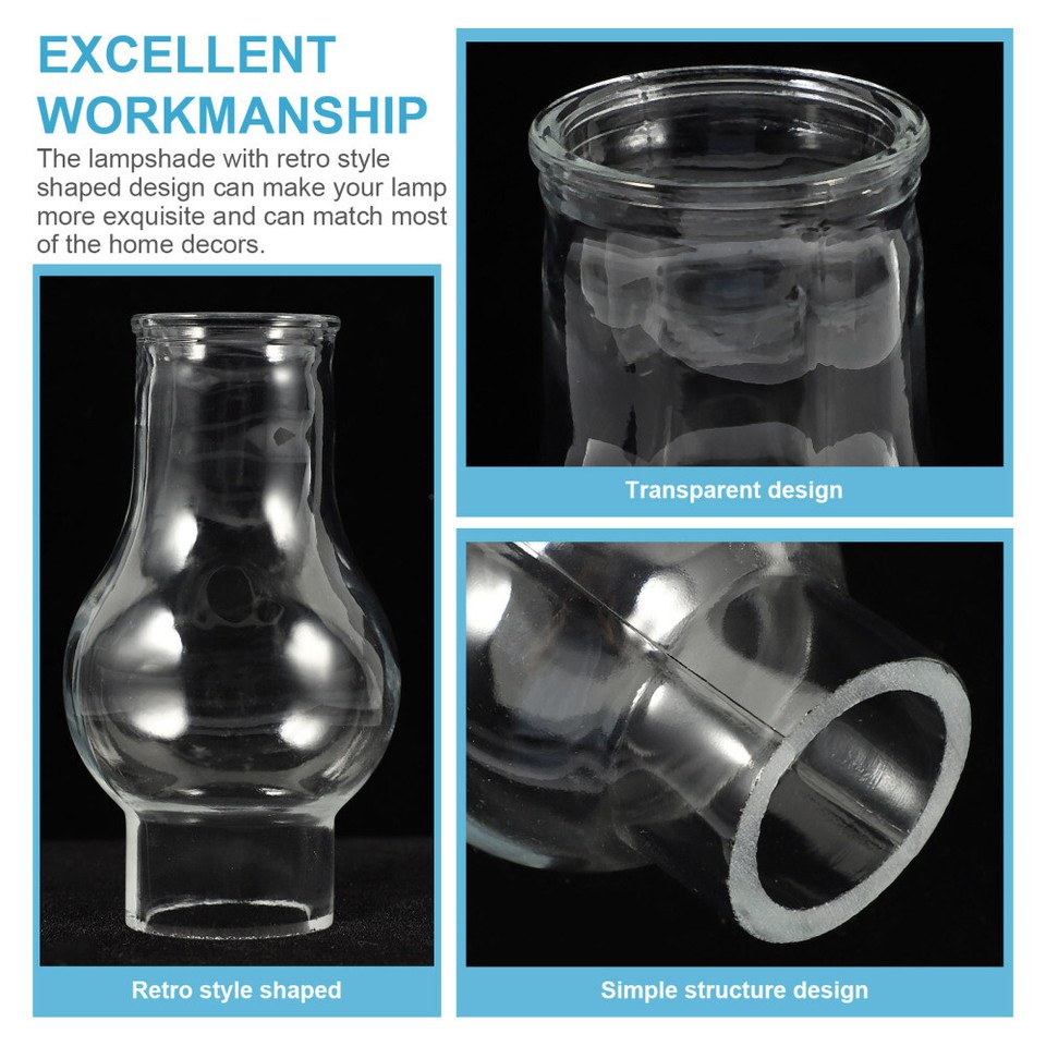 3pcs Lamp Glass Replacement Glass Lamp Shade Kerosene Lamp Chimney | eBay