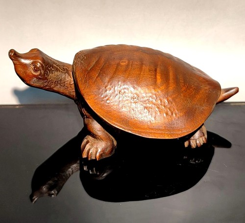 Natural Old Boxwood Carved Longevity Turtle Statue Collection Decor | eBay