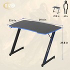 Ergonomic Gaming Desk Computer Table PC Office Home Z Shaped Table With ...