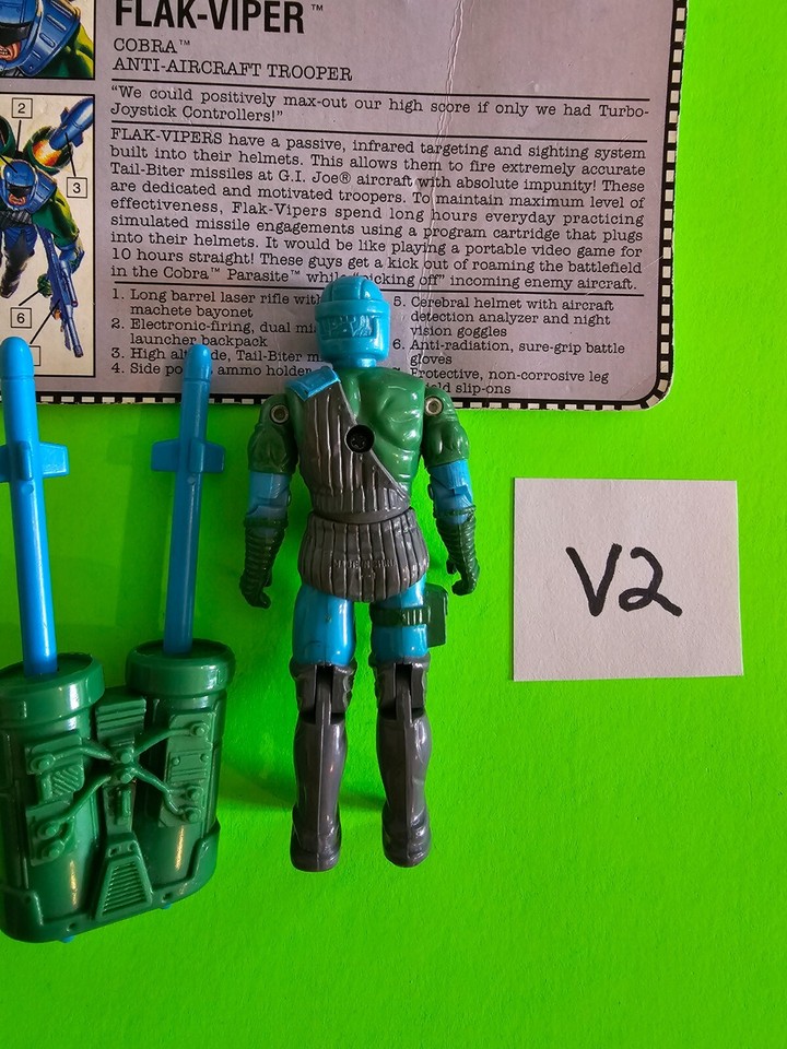 Flak-Viper 1992 V1 G.I. JOE COBRA Vintage 100% Complete File Card V2 | eBay