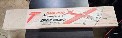 Vintage Top Flite Streak Trainer Balsa Wood Model Airplane Kit U ...