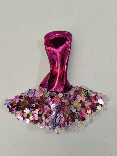 Handmade Fits Barbie Doll Party Dress Clothes Stretch Wine Sparkly 11.5 ...