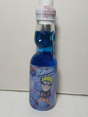 Naruto Shippuden Ramune Soft Drink Blueberry Flavor Collectible Bottle ...