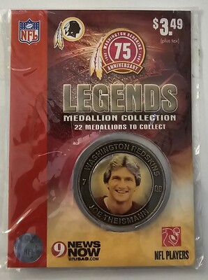 Joe Theisman Washington Redskins Legends 2007 Collectible Medallion ...