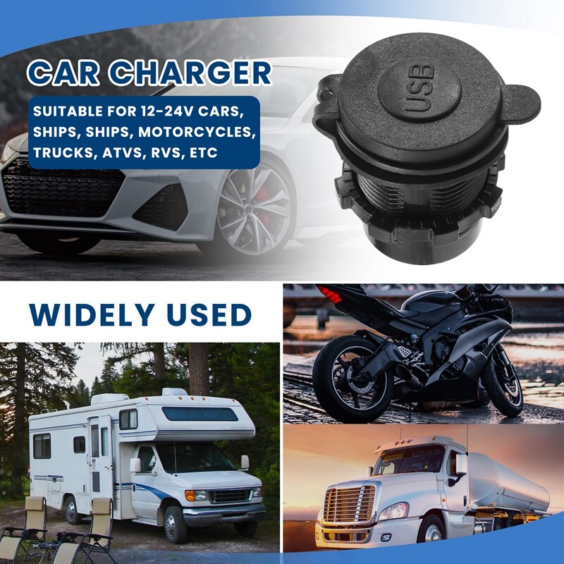 5V 4.8A Dual Usb Socket Adapter Socket For 12V 24V Car Ship Rv P6H51977 ...