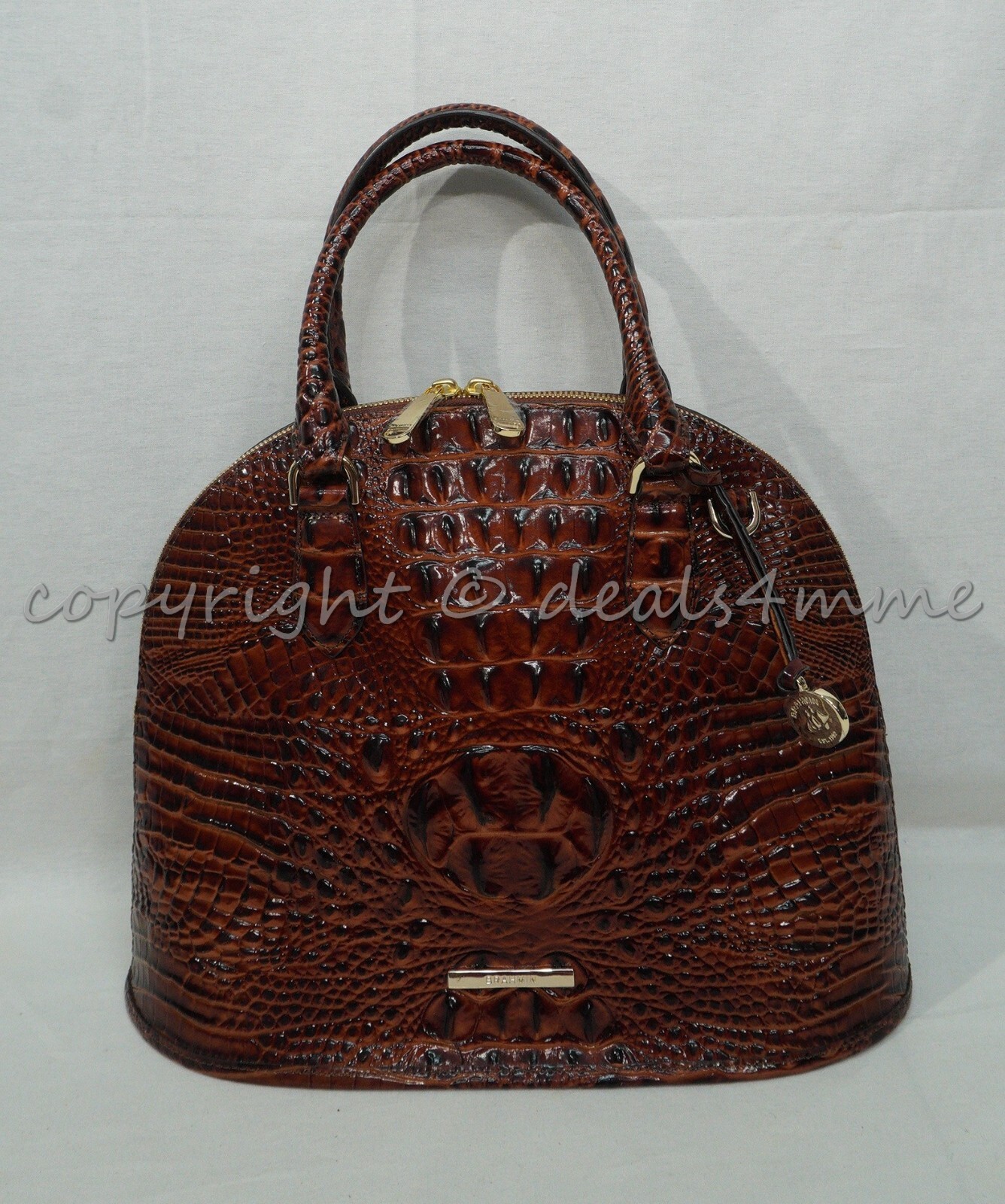 NWT Brahmin Georgina Satchel/Shoulder Bag in Pecan Melbourne | eBay