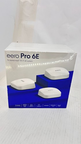 eero Pro 6E Tri-Band AXE5400 Wi-Fi 6E Router Mesh System - White (3 ...