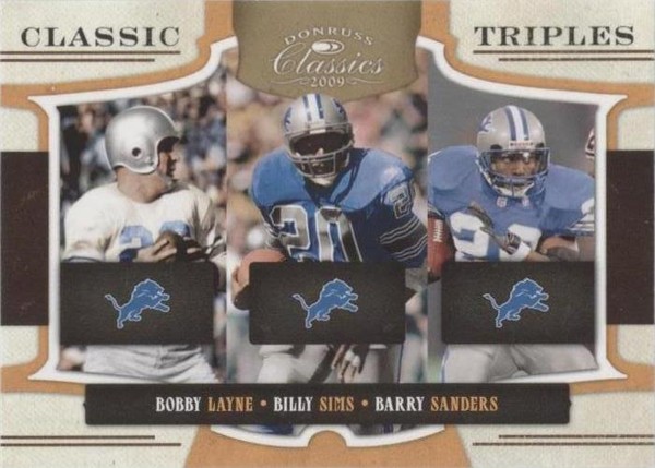 2009 Donruss Classics - Classic Triples #9 Barry Sanders, Billy Sims ...