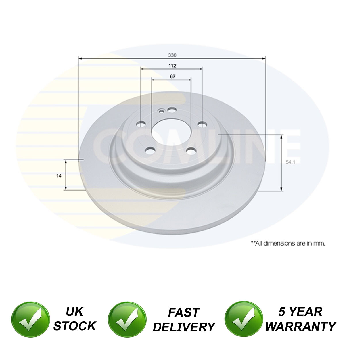 Brake Disc Rear SJR Fits Mercedes GLE 2018- 2.0 D 2.9 #1 A1674238700 ...