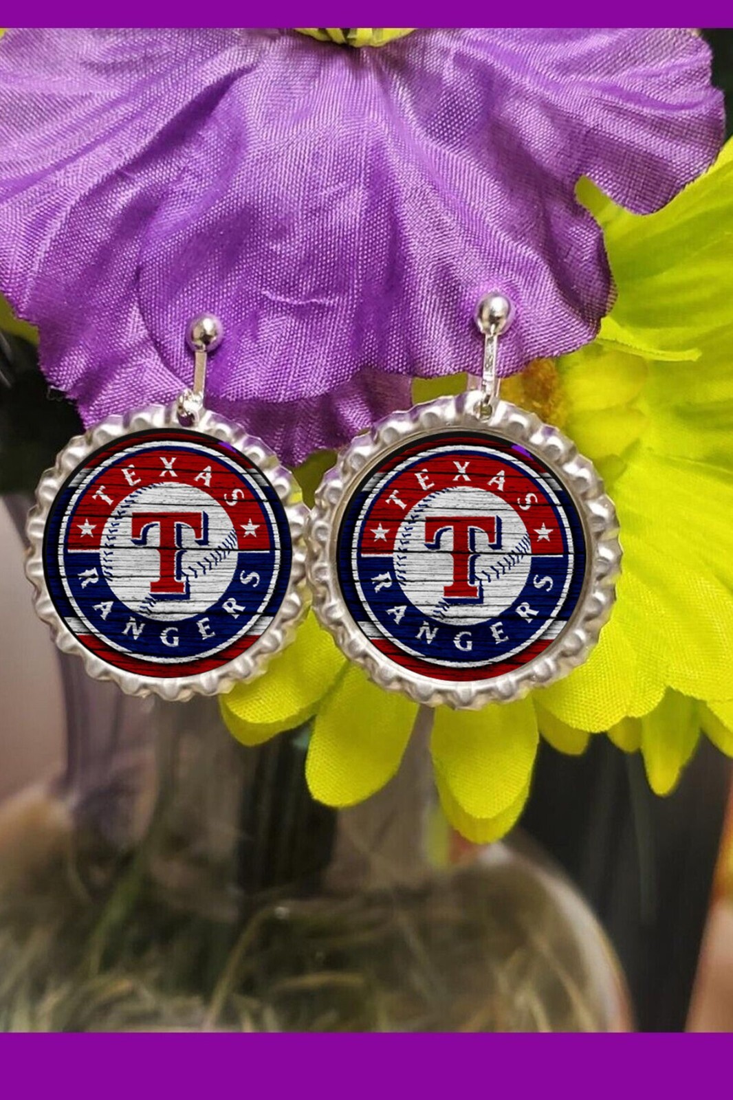 clip on Texas Rangers earrings earring set pair earring | eBay
