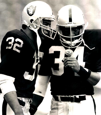 Bo Jackson Marcus Allen Nfl Fooball Black And White 8x10 Picture ...