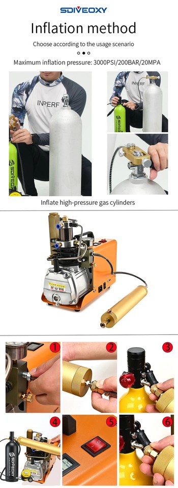 Scuba Diving Kit Full Face Snorkel Mask 4L Air Oxygen Tank 3000PSI ...