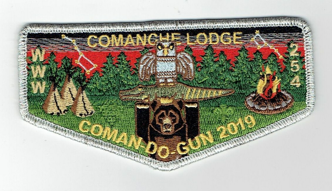 Comanche Lodge #254 OA - 2019 "COMAN-DO-GUN" Issue Flap -- Brand NEW ...