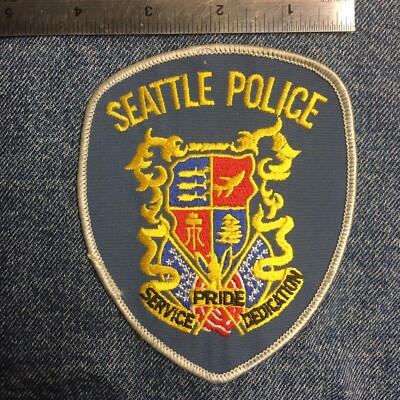 Seattle Washington Police Shoulder Patch Embroidered With Gray Border ...