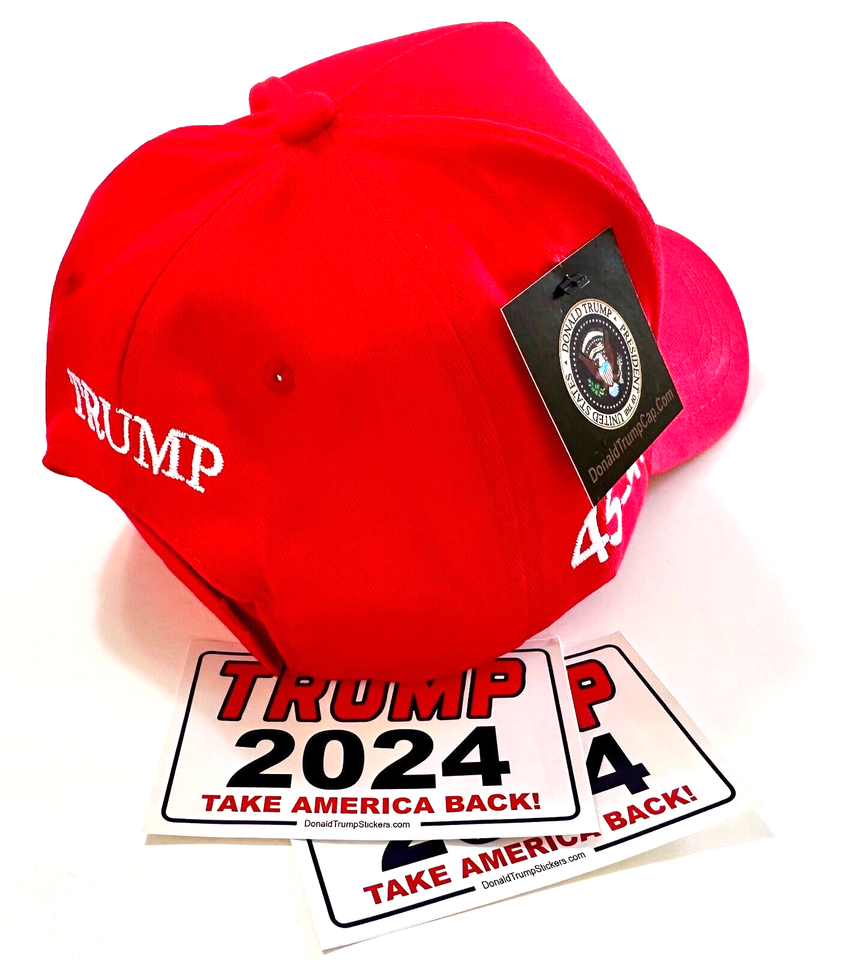 2 - Trump 45-47 Hats...2024...Make America Great Again..MAGA..Red ...