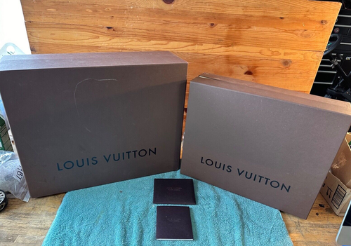 Pair of Empty Louis Vuitton Brown Parnassea Purse Tote Gift Boxes ...