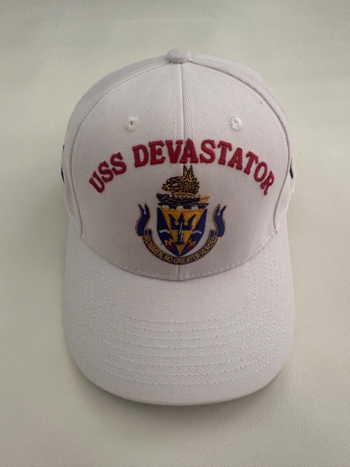USS Devastator MTT Logo The Corps White Baseball Cap Hat One Size | eBay