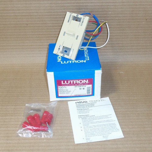 NEW LUTRON NTF-103P-277-IV 277 V 6A 3-WAY PRESET DIMMER IVORY LIGHT ...