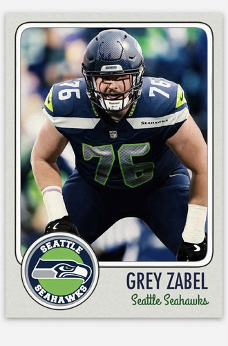 Grey Zabel Novelty Football Card! Seattle Seahawks | eBay