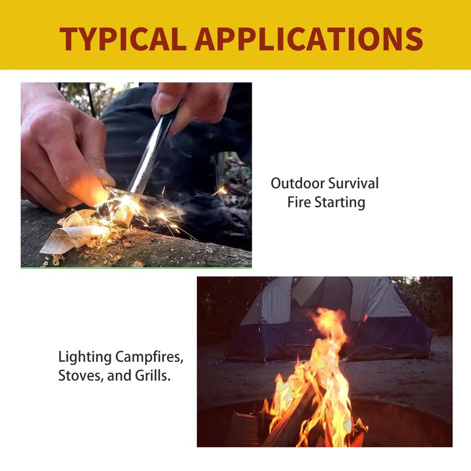 6-Pack Magnesium Fire Starter Rods, 99% High Pure Magnesium Metal Rod ...