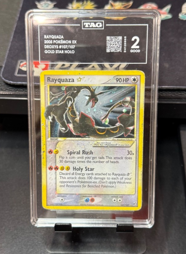 Pokemon Rayquaza Gold Star EX Deoxys Ultra Rare Holo #107 TAG 2 | eBay