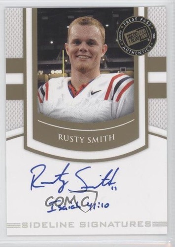 2010 Portrait Edition Sideline Signatures Gold Rusty Smith #SS-RS ...