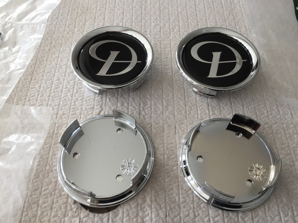 GENUINE JAGUAR DAIMLER ALLOY WHEEL CENTRE CAP BADGES NEW BLACK / SILVER ...