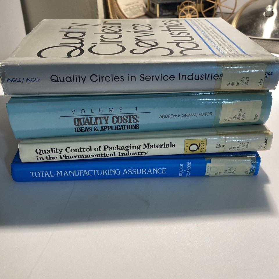 Old Corporate Library Book Lot On Quality Control Qc HC Look Unread zbb ...