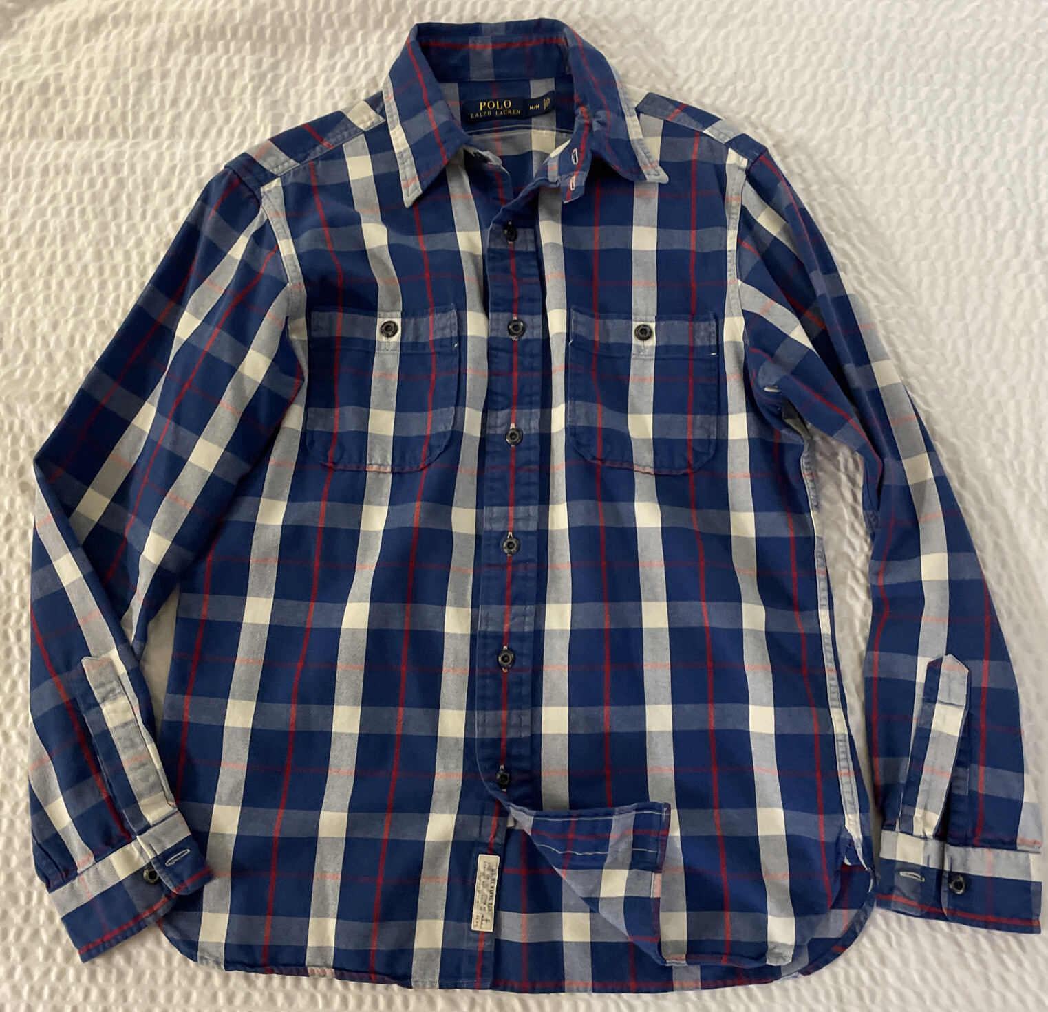 POLO RALPH LAUREN Cotton Flannel Patch Pocket Antique… - Gem