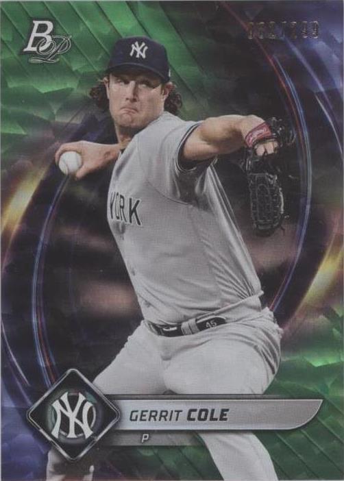 2022 Bowman Platinum - Gerrit Cole #62 Emerald Ice Foilboard /299 for ...