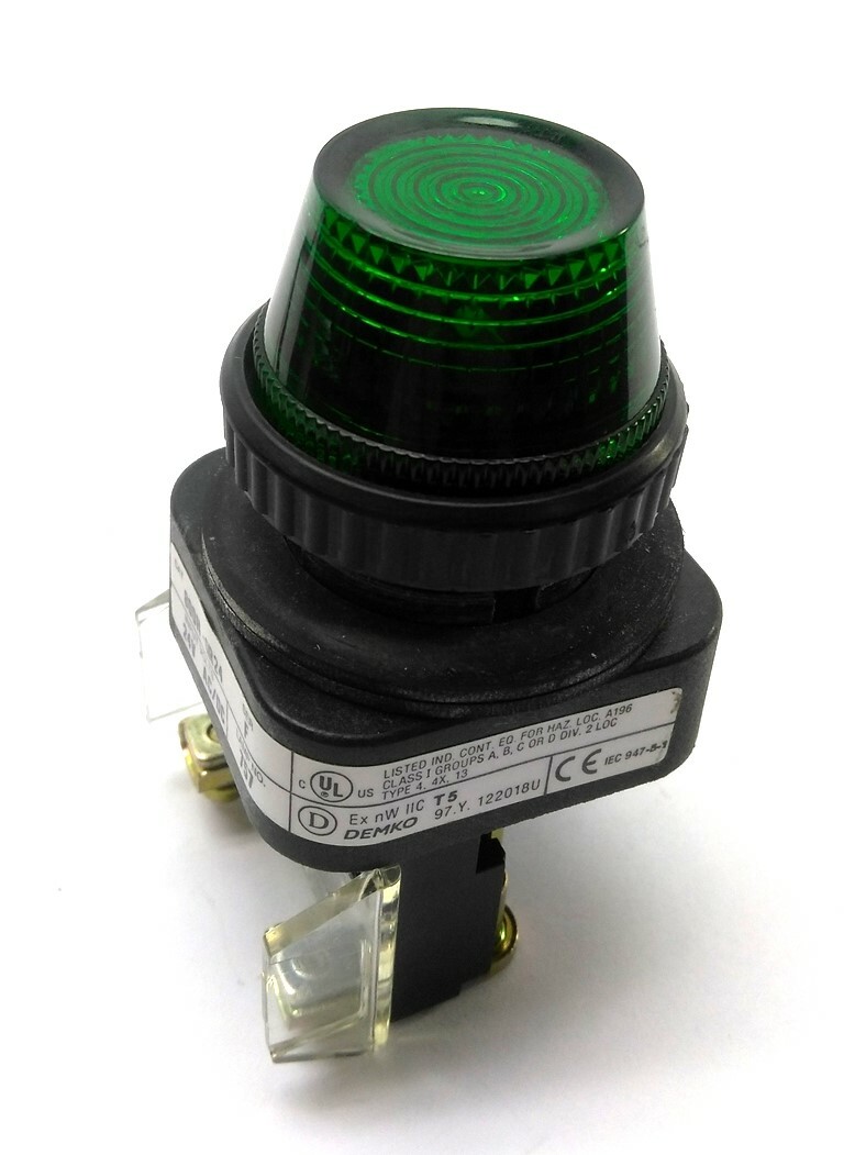 Allen Bradley 800H-QR24G Series F Green Pilot Light, 24VAC/DC *Missing ...