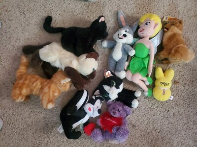 Reseller Lot 76 Stuffed Animals Plush Tweety Bear Buggs Oscar Ear Tags ...