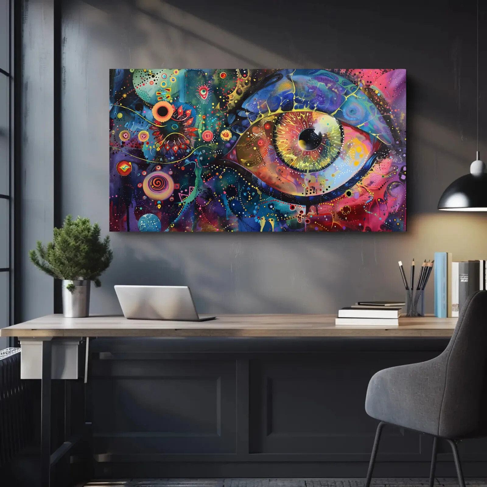Psychedelic Evil Eye Dreamscape Art: Whimsigoth Decor | Cosmic Gaze by ...