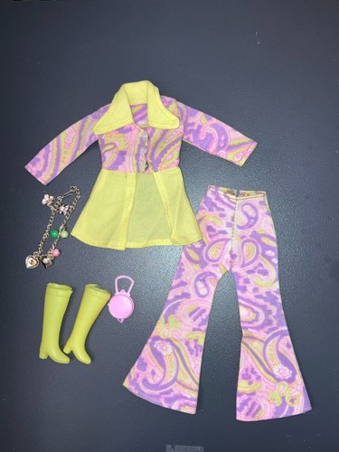 Vtg 1970s Clone Barbie Groovy Lavender Top & Pants Outfit Shillman Maxi ...