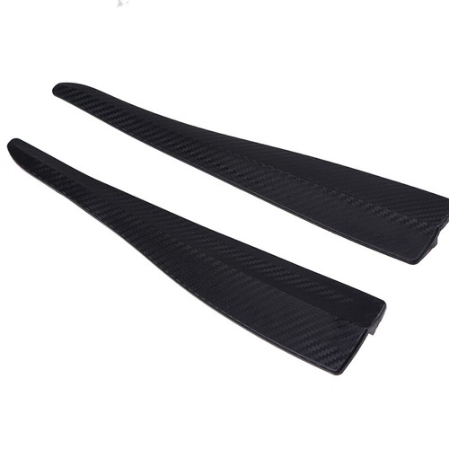 Pair Black Car Front Rear Bumper Protector Strips Corner Guard ...