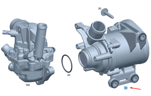 MERCEDES-BENZ CLS C257 Coolant Pump A2642000401 NEW GENUINE | eBay