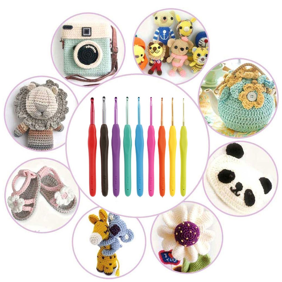 Crochet Hook Kit Multifunctional Crochet Set with Wool Ball Ruler ...