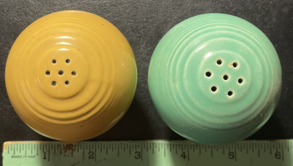 ,,Lot of 2 Vintage Fiestaware Light Green Yellow Salt Pepper Shakers | eBay